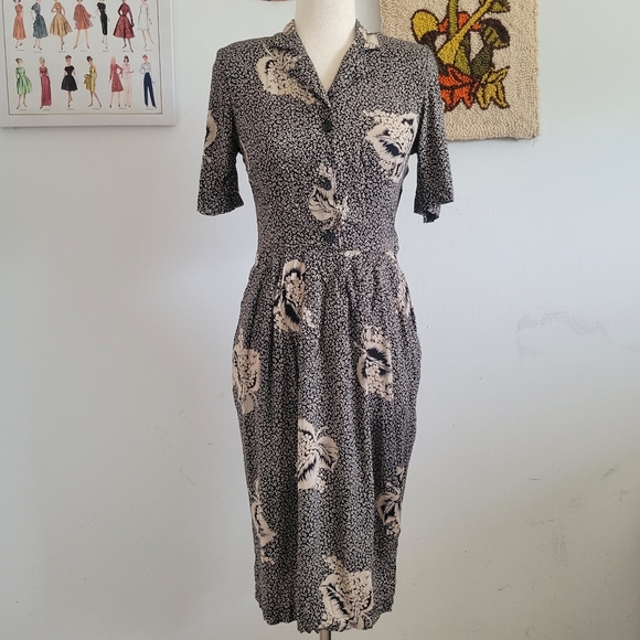 Forenza | Dresses | Forenza 8s Vintage Floral Shirt Dress | Poshmark